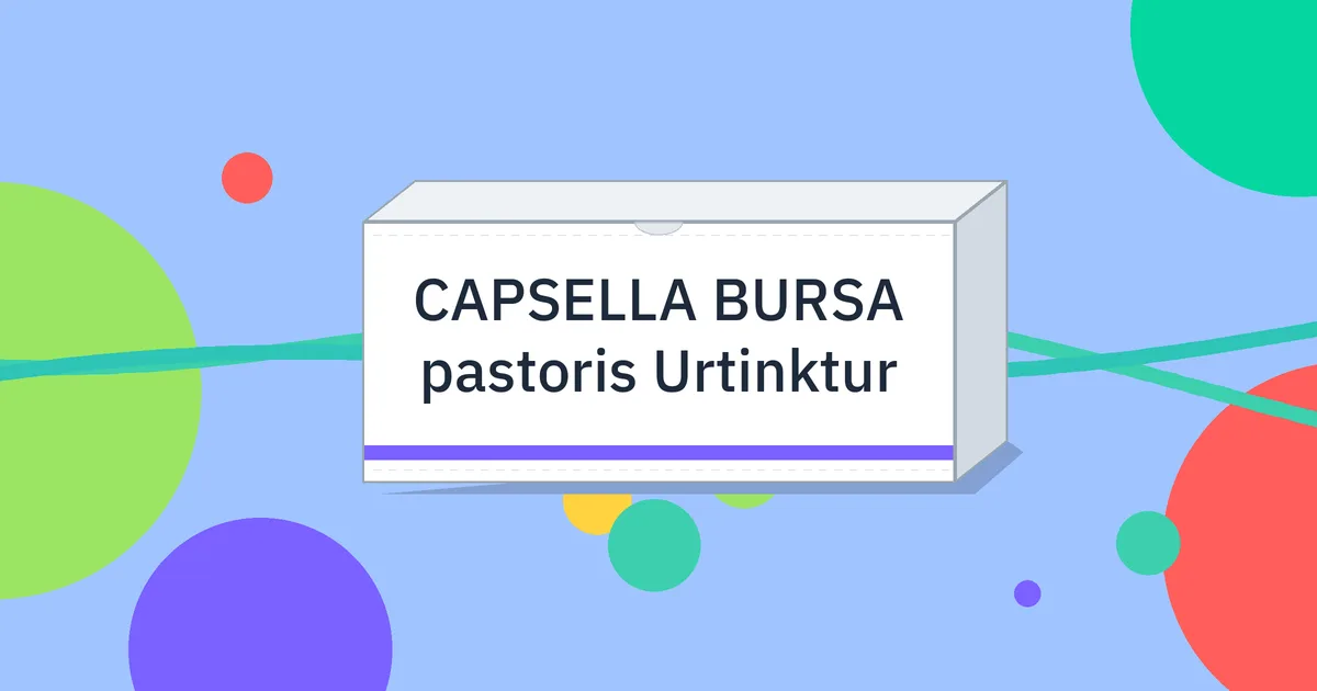 Symbolbild: Packung mit der Aufschrift CAPSELLA BURSA pastoris Urtinktur (PZN 02118065) – Verfügbarkeit und Bezug in Apotheken in Frankfurt am Main