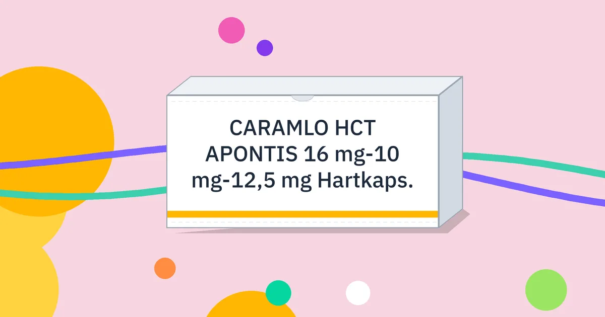 Symbolbild: Packung mit der Aufschrift CARAMLO HCT APONTIS 16 mg-10 mg-12,5 mg Hartkaps. (PZN 18770052) – Verfügbarkeit und Bezug in Apotheken in Frankfurt am Main