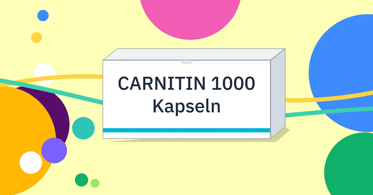 Symbolbild: Packung mit der Aufschrift CARNITIN 1000 Kapseln (PZN 00978898) – Verfügbarkeit und Bezug in Apotheken in Frankfurt am Main