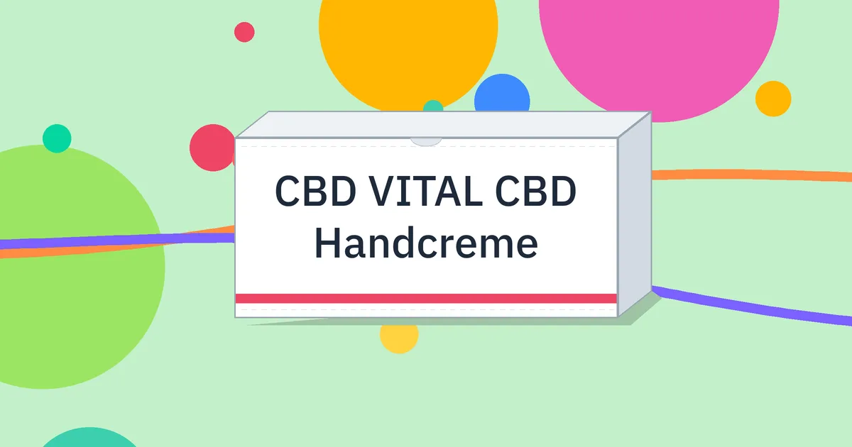 Symbolbild: Packung mit der Aufschrift CBD VITAL CBD Handcreme (PZN 16851119) – Verfügbarkeit und Bezug in Apotheken in Frankfurt am Main