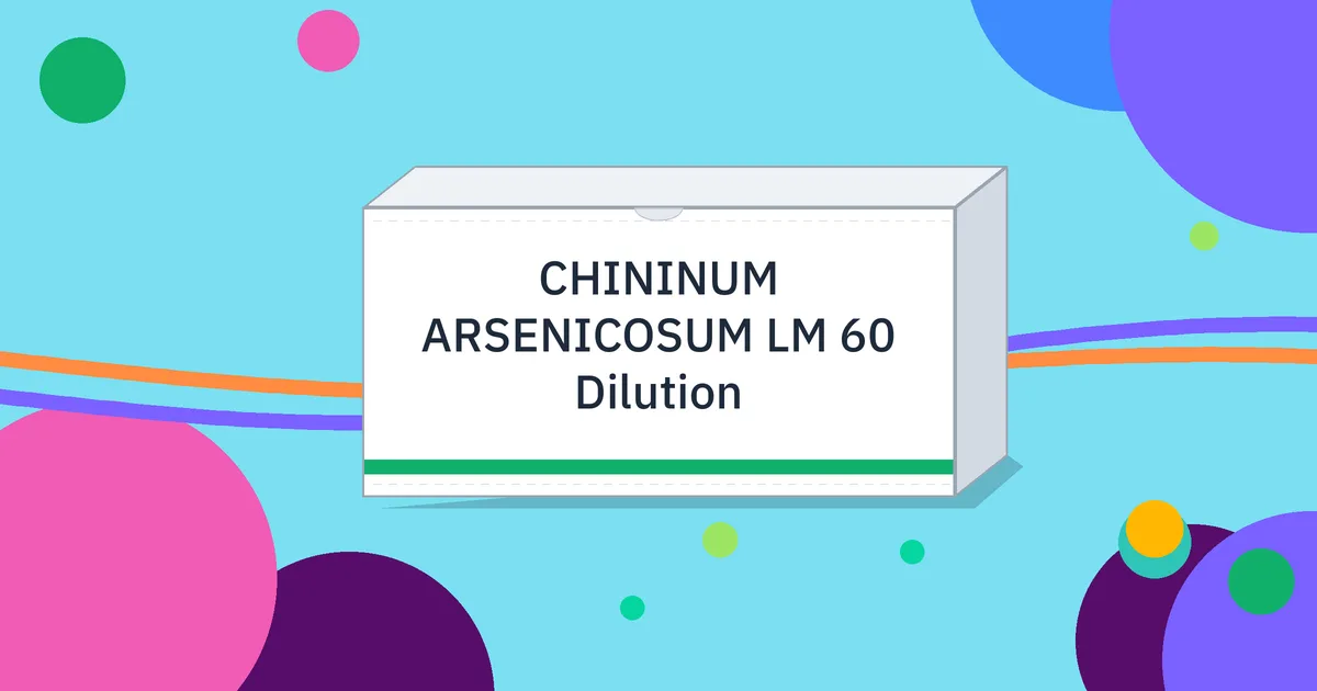 Symbolbild: Packung mit der Aufschrift CHININUM ARSENICOSUM LM 60 Dilution (PZN 12814937) – Verfügbarkeit und Bezug in Apotheken in Frankfurt am Main