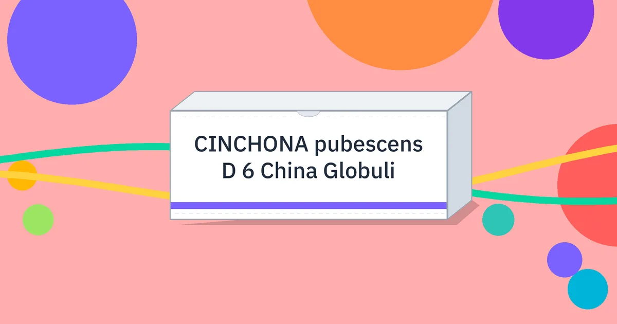 Symbolbild: Packung mit der Aufschrift CINCHONA pubescens D 6 China Globuli (PZN 13718644) – Verfügbarkeit und Bezug in Apotheken in Frankfurt am Main