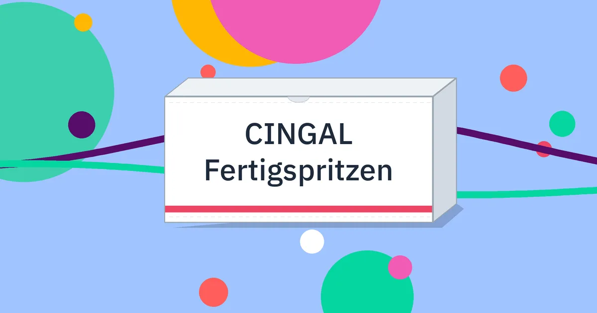 Symbolbild: Packung mit der Aufschrift CINGAL Fertigspritzen (PZN 19014594) – Verfügbarkeit und Bezug in Apotheken in Frankfurt am Main