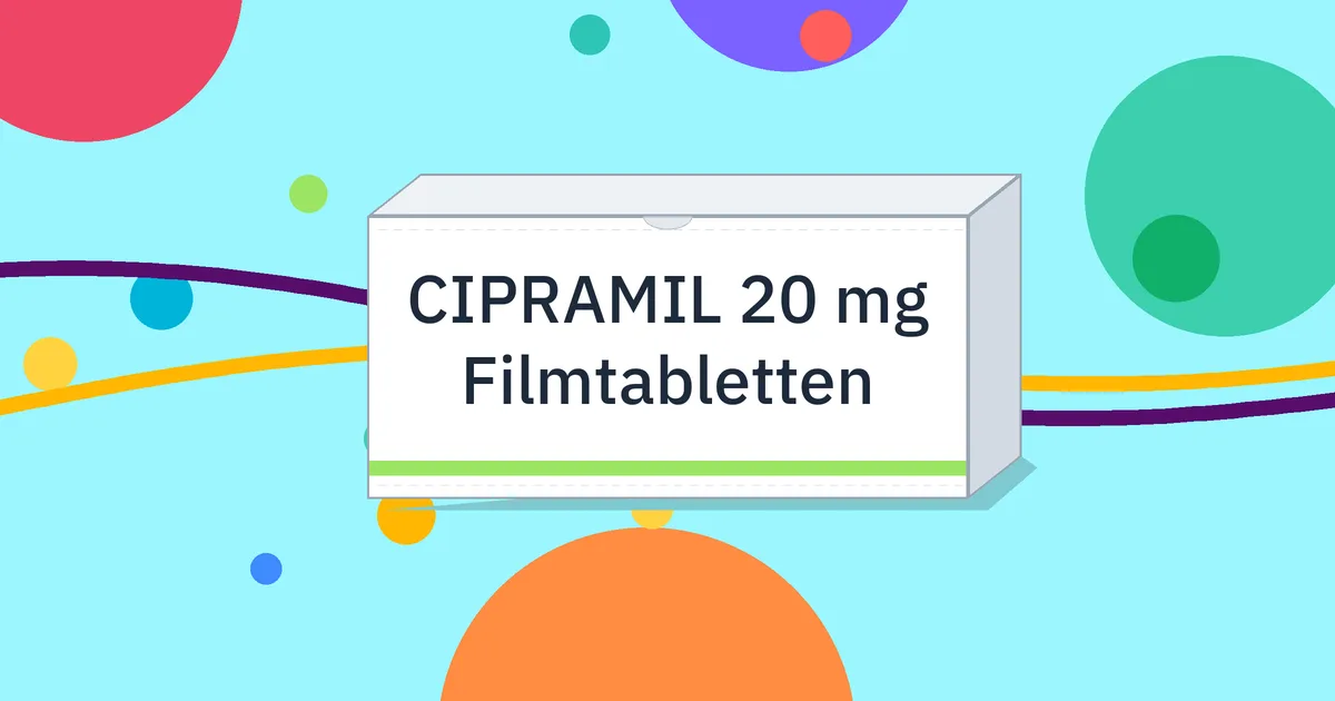 Symbolbild: Packung mit der Aufschrift CIPRAMIL 20 mg Filmtabletten (PZN 01229673) – Verfügbarkeit und Bezug in Apotheken in Frankfurt am Main