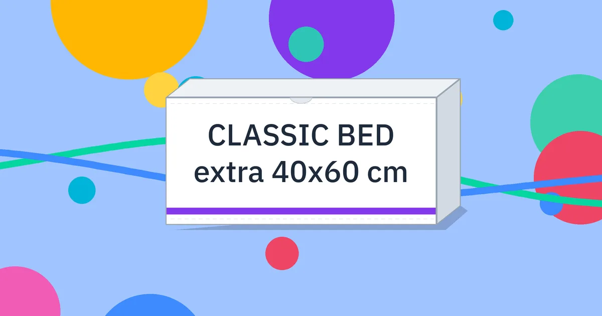 Symbolbild: Packung mit der Aufschrift CLASSIC BED extra 40x60 cm (PZN 15384897) – Verfügbarkeit und Bezug in Apotheken in Frankfurt am Main