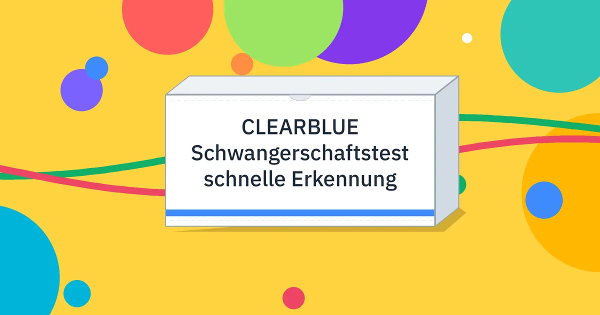 Symbolbild: Packung mit der Aufschrift CLEARBLUE Schwangerschaftstest schnelle Erkennung (PZN 20017221) – Verfügbarkeit und Bezug in Apotheken in Frankfurt am Main