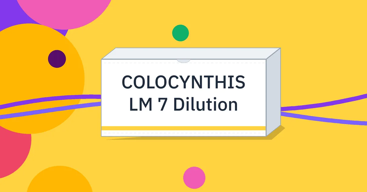 Symbolbild: Packung mit der Aufschrift COLOCYNTHIS LM 7 Dilution (PZN 12832585) – Verfügbarkeit und Bezug in Apotheken in Frankfurt am Main