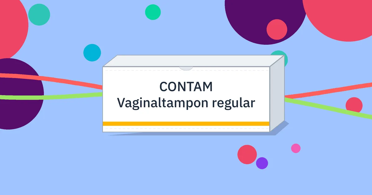 Symbolbild: Packung mit der Aufschrift CONTAM Vaginaltampon regular (PZN 00652151) – Verfügbarkeit und Bezug in Apotheken in Frankfurt am Main