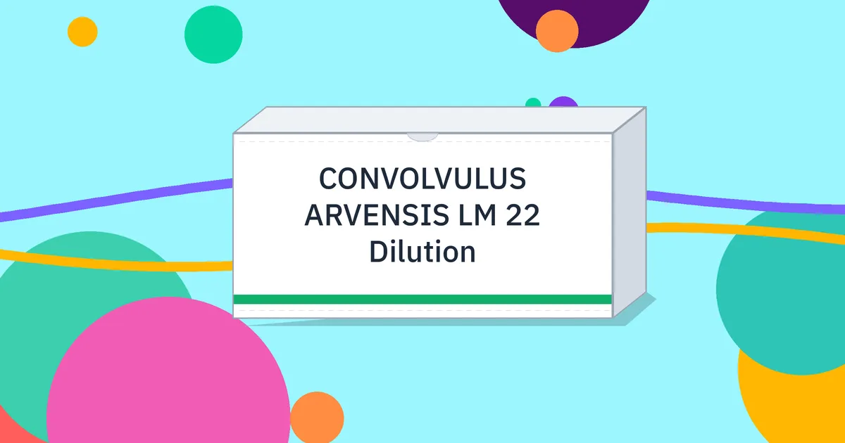 Symbolbild: Packung mit der Aufschrift CONVOLVULUS ARVENSIS LM 22 Dilution (PZN 13450288) – Verfügbarkeit und Bezug in Apotheken in Frankfurt am Main