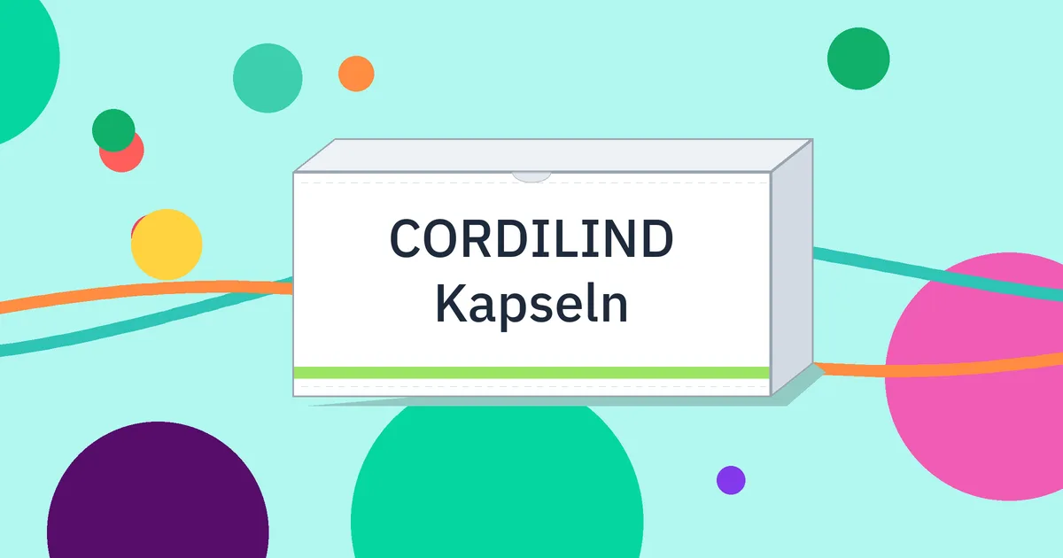Symbolbild: Packung mit der Aufschrift CORDILIND Kapseln (PZN 16617990) – Verfügbarkeit und Bezug in Apotheken in Frankfurt am Main