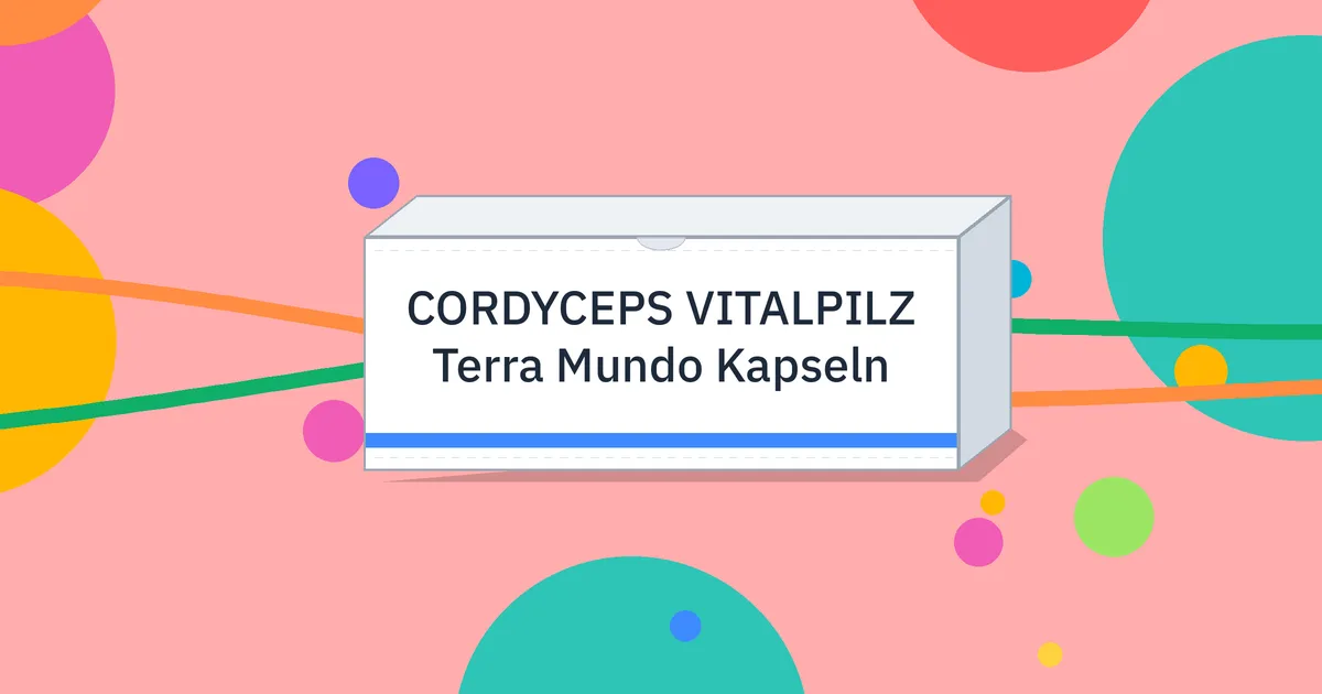 Symbolbild: Packung mit der Aufschrift CORDYCEPS VITALPILZ Terra Mundo Kapseln (PZN 01920122) – Verfügbarkeit und Bezug in Apotheken in Frankfurt am Main