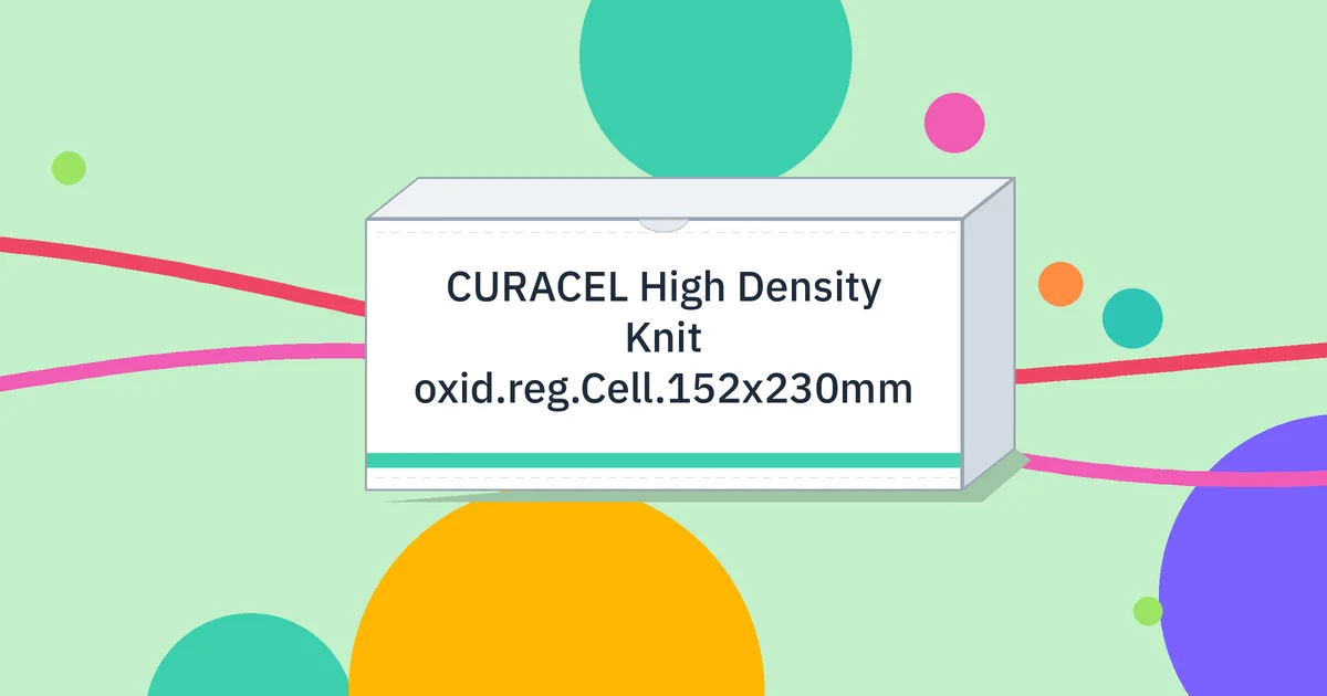 Symbolbild: Packung mit der Aufschrift CURACEL High Density Knit oxid.reg.Cell.152x230mm (PZN 16210975) – Verfügbarkeit und Bezug in Apotheken in Frankfurt am Main