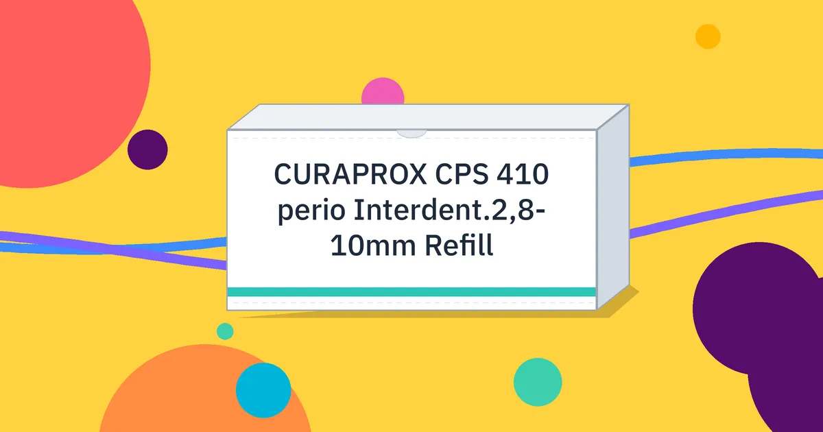 Symbolbild: Packung mit der Aufschrift CURAPROX CPS 410 perio Interdent.2,8-10mm Refill (PZN 17616745) – Verfügbarkeit und Bezug in Apotheken in Frankfurt am Main