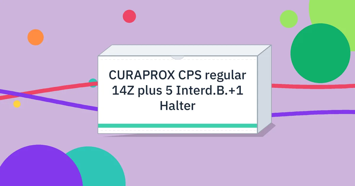 Symbolbild: Packung mit der Aufschrift CURAPROX CPS regular 14Z plus 5 Interd.B.+1 Halter (PZN 16009055) – Verfügbarkeit und Bezug in Apotheken in Frankfurt am Main