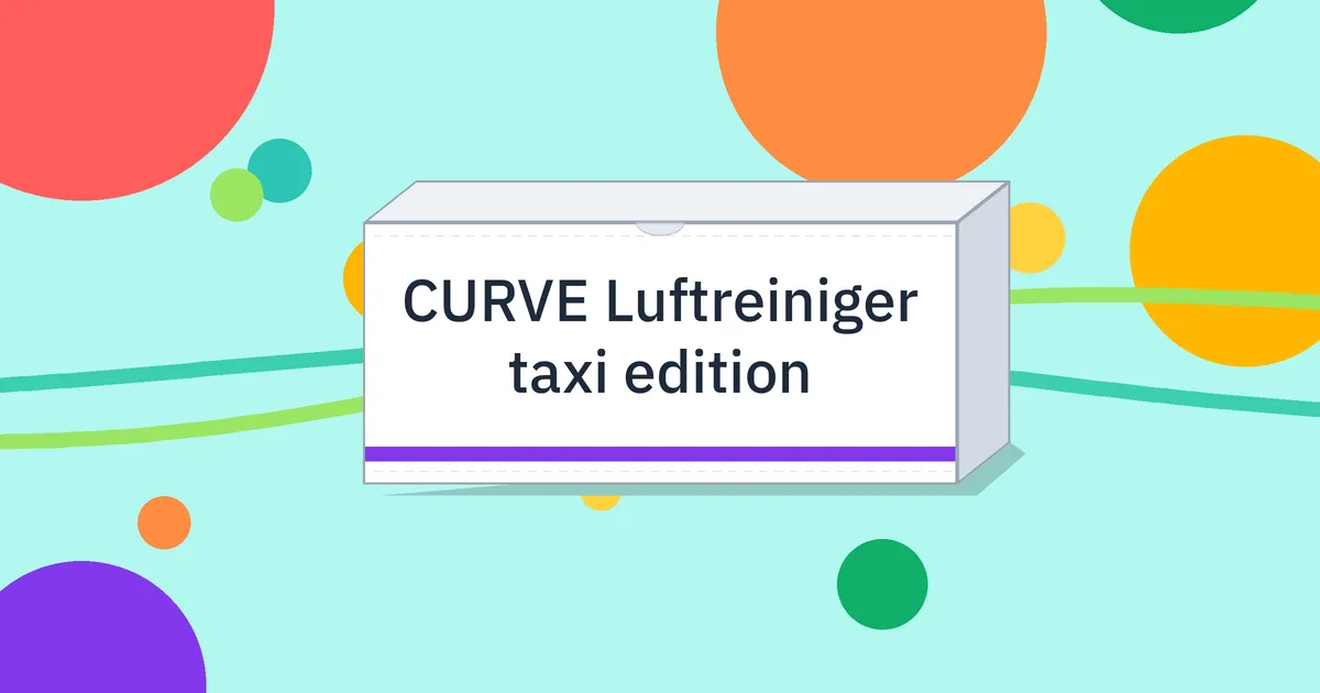 Symbolbild: Packung mit der Aufschrift CURVE Luftreiniger taxi edition (PZN 18139744) – Verfügbarkeit und Bezug in Apotheken in Frankfurt am Main
