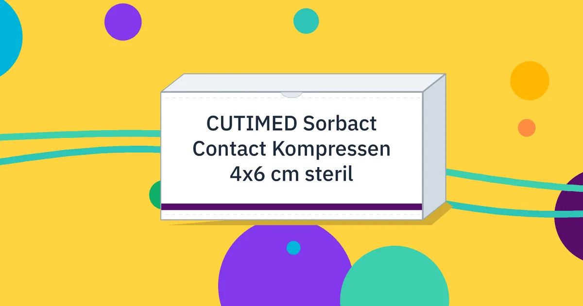 Symbolbild: Packung mit der Aufschrift CUTIMED Sorbact Contact Kompressen 4x6 cm steril (PZN 20114332) – Verfügbarkeit und Bezug in Apotheken in Frankfurt am Main