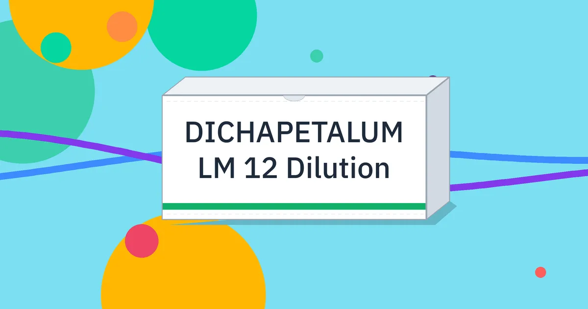 Symbolbild: Packung mit der Aufschrift DICHAPETALUM LM 12 Dilution (PZN 13464238) – Verfügbarkeit und Bezug in Apotheken in Frankfurt am Main