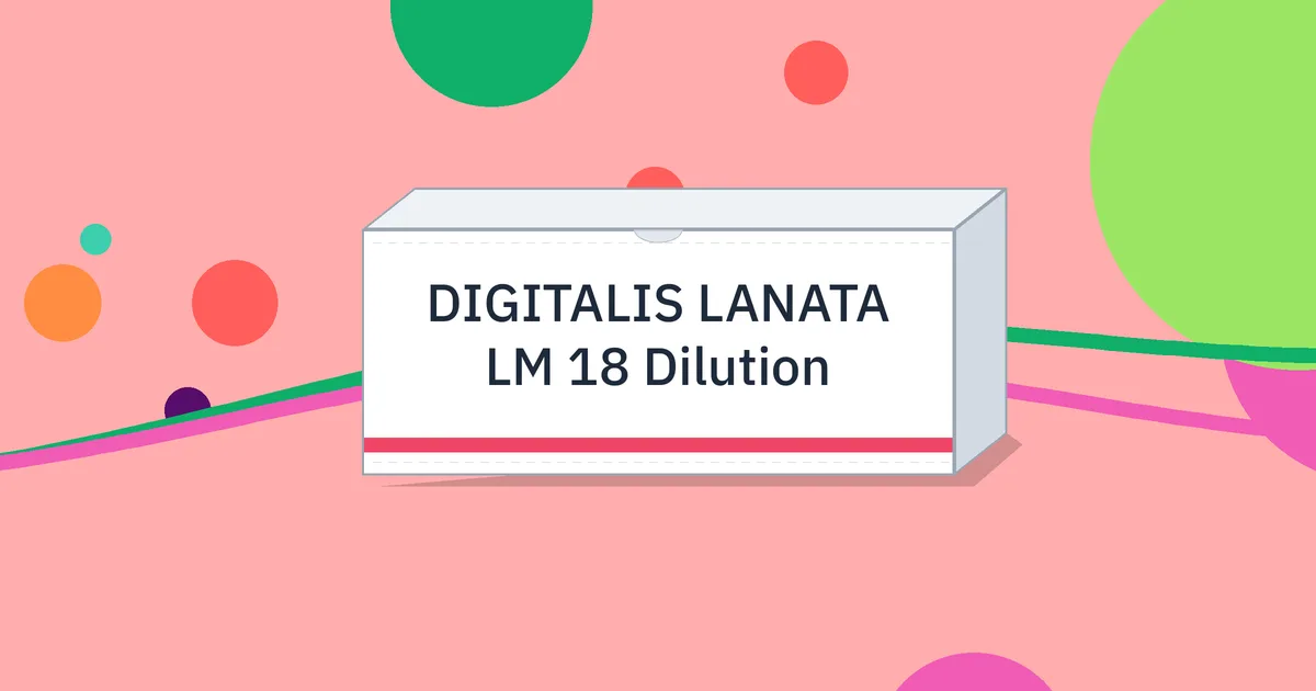 Symbolbild: Packung mit der Aufschrift DIGITALIS LANATA LM 18 Dilution (PZN 12841839) – Verfügbarkeit und Bezug in Apotheken in Frankfurt am Main