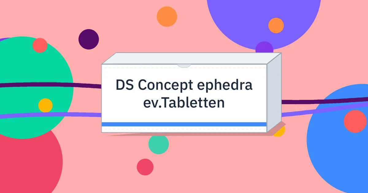 Symbolbild: Packung mit der Aufschrift DS Concept ephedra ev.Tabletten (PZN 05360795) – Verfügbarkeit und Bezug in Apotheken in Frankfurt am Main