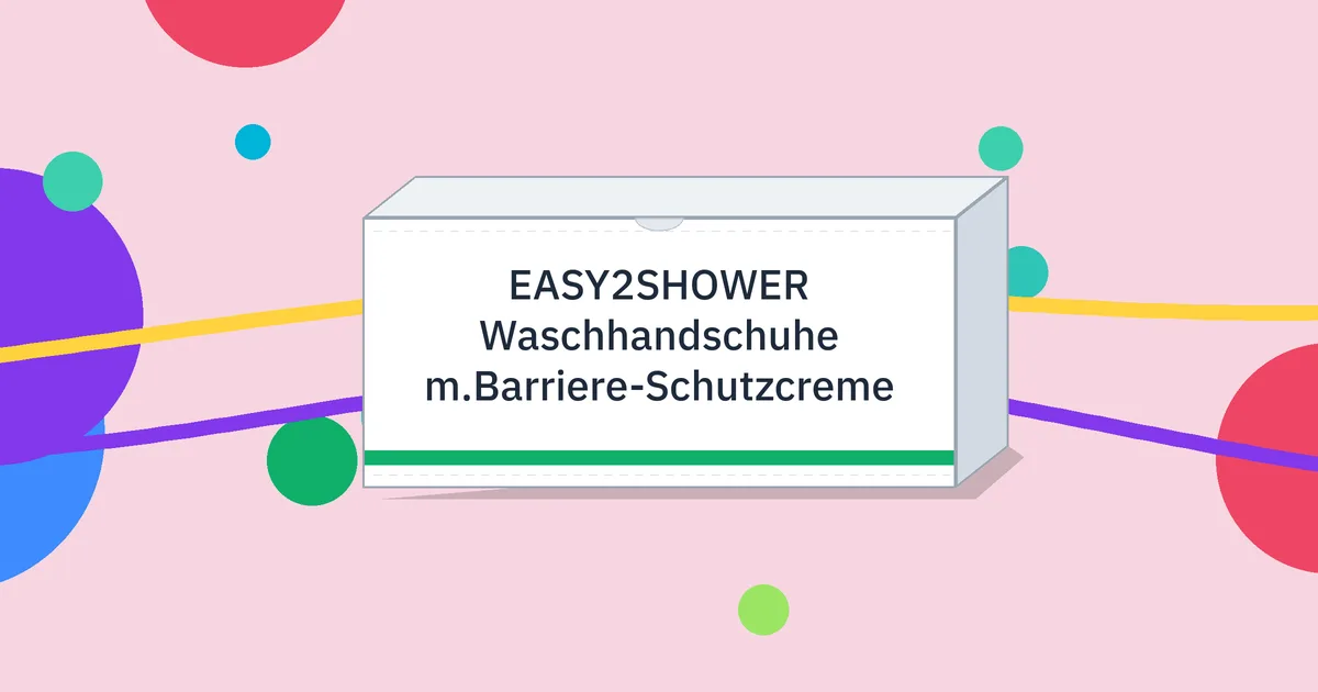 Symbolbild: Packung mit der Aufschrift EASY2SHOWER Waschhandschuhe m.Barriere-Schutzcreme (PZN 19898570) – Verfügbarkeit und Bezug in Apotheken in Frankfurt am Main