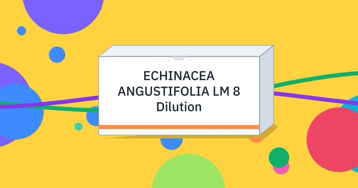 Symbolbild: Packung mit der Aufschrift ECHINACEA ANGUSTIFOLIA LM 8 Dilution (PZN 12843896) – Verfügbarkeit und Bezug in Apotheken in Frankfurt am Main
