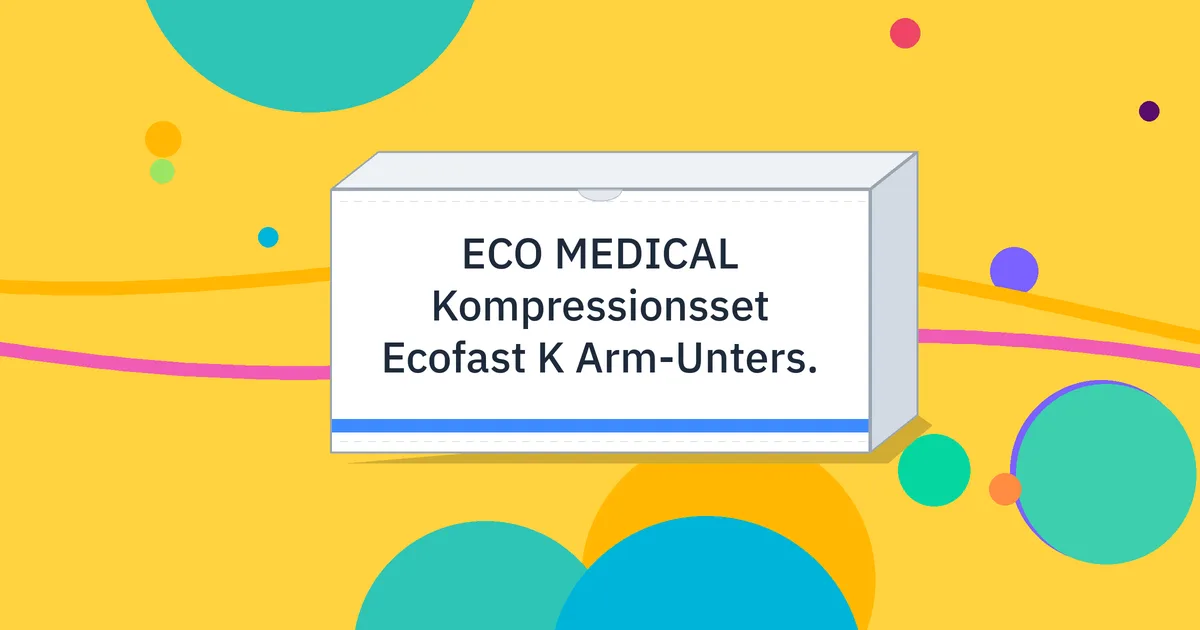 Symbolbild: Packung mit der Aufschrift ECO MEDICAL Kompressionsset Ecofast K Arm-Unters. (PZN 10205016) – Verfügbarkeit und Bezug in Apotheken in Frankfurt am Main