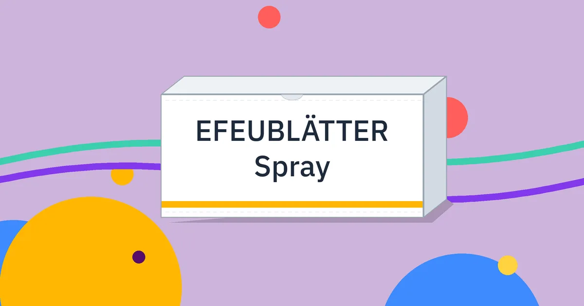 Symbolbild: Packung mit der Aufschrift EFEUBLÄTTER Spray (PZN 13966477) – Verfügbarkeit und Bezug in Apotheken in Frankfurt am Main