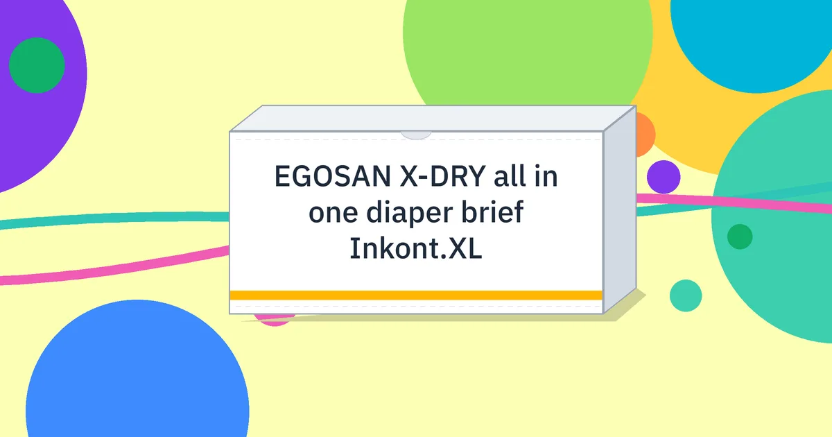 Symbolbild: Packung mit der Aufschrift EGOSAN X-DRY all in one diaper brief Inkont.XL (PZN 18849279) – Verfügbarkeit und Bezug in Apotheken in Frankfurt am Main