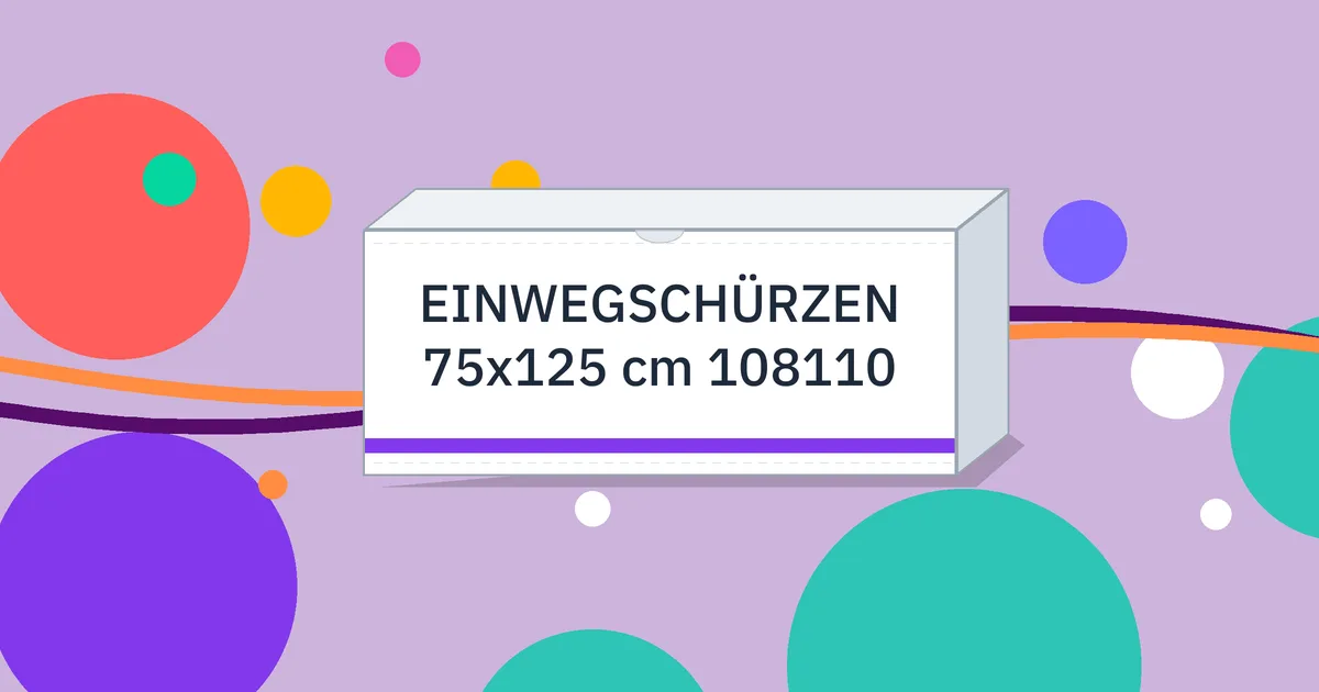 Symbolbild: Packung mit der Aufschrift EINWEGSCHÜRZEN 75x125 cm 108110 (PZN 17572858) – Verfügbarkeit und Bezug in Apotheken in Frankfurt am Main