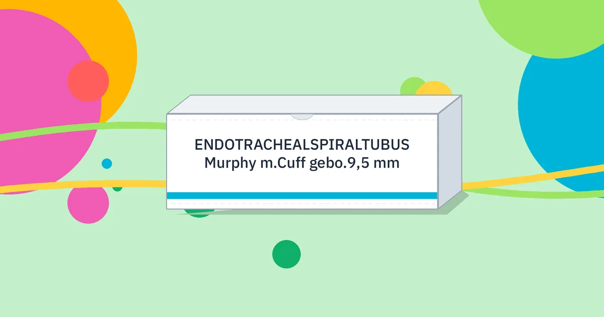 Symbolbild: Packung mit der Aufschrift ENDOTRACHEALSPIRALTUBUS Murphy m.Cuff gebo.9,5 mm (PZN 01295842) – Verfügbarkeit und Bezug in Apotheken in Frankfurt am Main