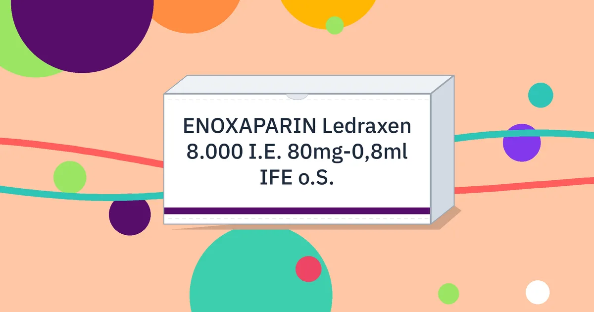 Symbolbild: Packung mit der Aufschrift ENOXAPARIN Ledraxen 8.000 I.E. 80mg-0,8ml IFE o.S. (PZN 18861889) – Verfügbarkeit und Bezug in Apotheken in Frankfurt am Main