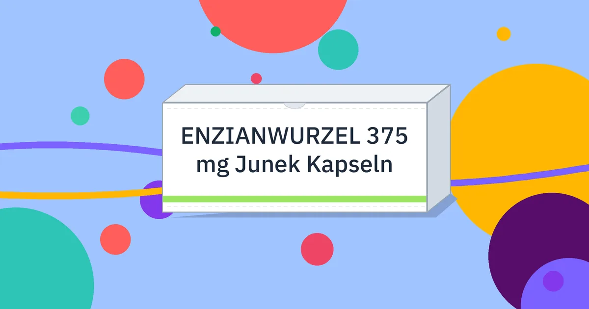 Symbolbild: Packung mit der Aufschrift ENZIANWURZEL 375 mg Junek Kapseln (PZN 10053210) – Verfügbarkeit und Bezug in Apotheken in Frankfurt am Main
