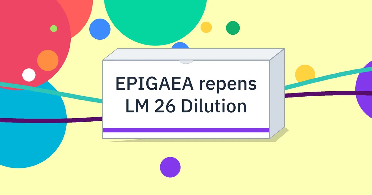 Symbolbild: Packung mit der Aufschrift EPIGAEA repens LM 26 Dilution (PZN 13471801) – Verfügbarkeit und Bezug in Apotheken in Frankfurt am Main