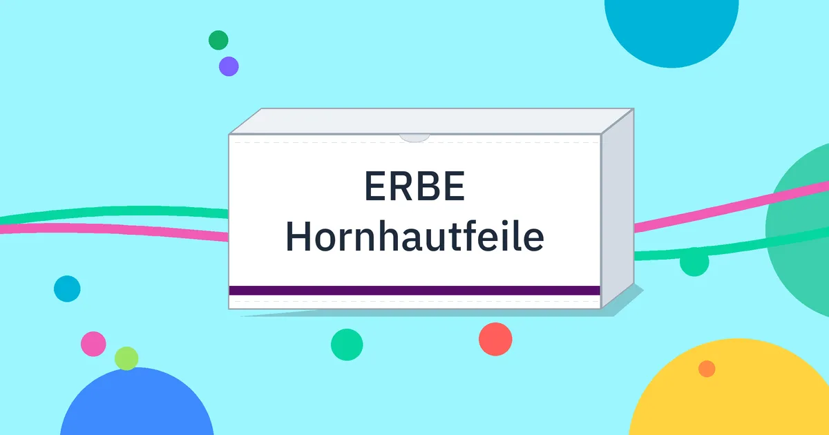 Symbolbild: Packung mit der Aufschrift ERBE Hornhautfeile (PZN 02749110) – Verfügbarkeit und Bezug in Apotheken in Frankfurt am Main