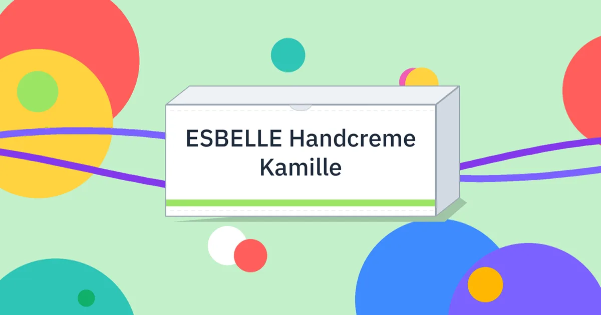 Symbolbild: Packung mit der Aufschrift ESBELLE Handcreme Kamille (PZN 14291969) – Verfügbarkeit und Bezug in Apotheken in Frankfurt am Main