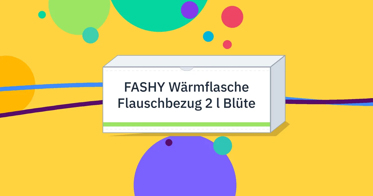 Symbolbild: Packung mit der Aufschrift FASHY Wärmflasche Flauschbezug 2 l Blüte (PZN 19137368) – Verfügbarkeit und Bezug in Apotheken in Frankfurt am Main