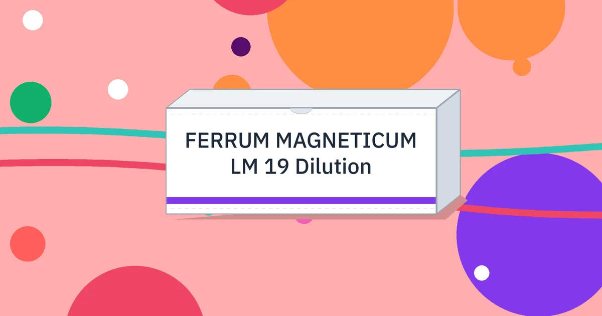 Symbolbild: Packung mit der Aufschrift FERRUM MAGNETICUM LM 19 Dilution (PZN 12849947) – Verfügbarkeit und Bezug in Apotheken in Frankfurt am Main