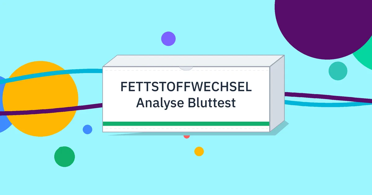 Symbolbild: Packung mit der Aufschrift FETTSTOFFWECHSEL Analyse Bluttest (PZN 18323413) – Verfügbarkeit und Bezug in Apotheken in Frankfurt am Main