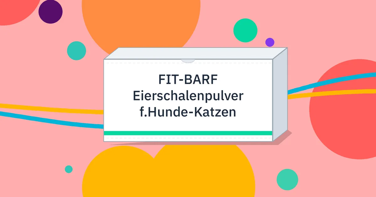 Symbolbild: Packung mit der Aufschrift FIT-BARF Eierschalenpulver f.Hunde-Katzen (PZN 01273680) – Verfügbarkeit und Bezug in Apotheken in Frankfurt am Main