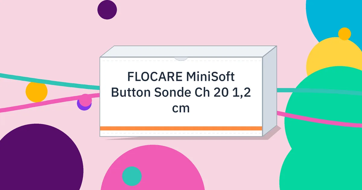 Symbolbild: Packung mit der Aufschrift FLOCARE MiniSoft Button Sonde Ch 20 1,2 cm (PZN 16019390) – Verfügbarkeit und Bezug in Apotheken in Frankfurt am Main