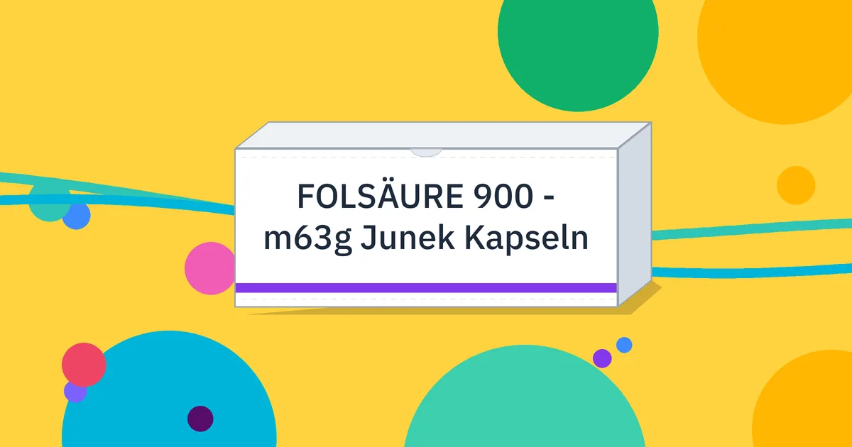Symbolbild: Packung mit der Aufschrift FOLSÄURE 900 -m63g Junek Kapseln (PZN 04366956) – Verfügbarkeit und Bezug in Apotheken in Frankfurt am Main