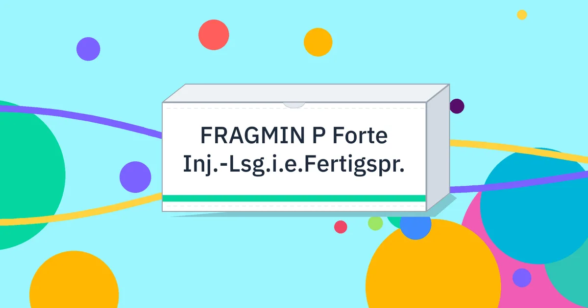 Symbolbild: Packung mit der Aufschrift FRAGMIN P Forte Inj.-Lsg.i.e.Fertigspr. (PZN 01975726) – Verfügbarkeit und Bezug in Apotheken in Frankfurt am Main