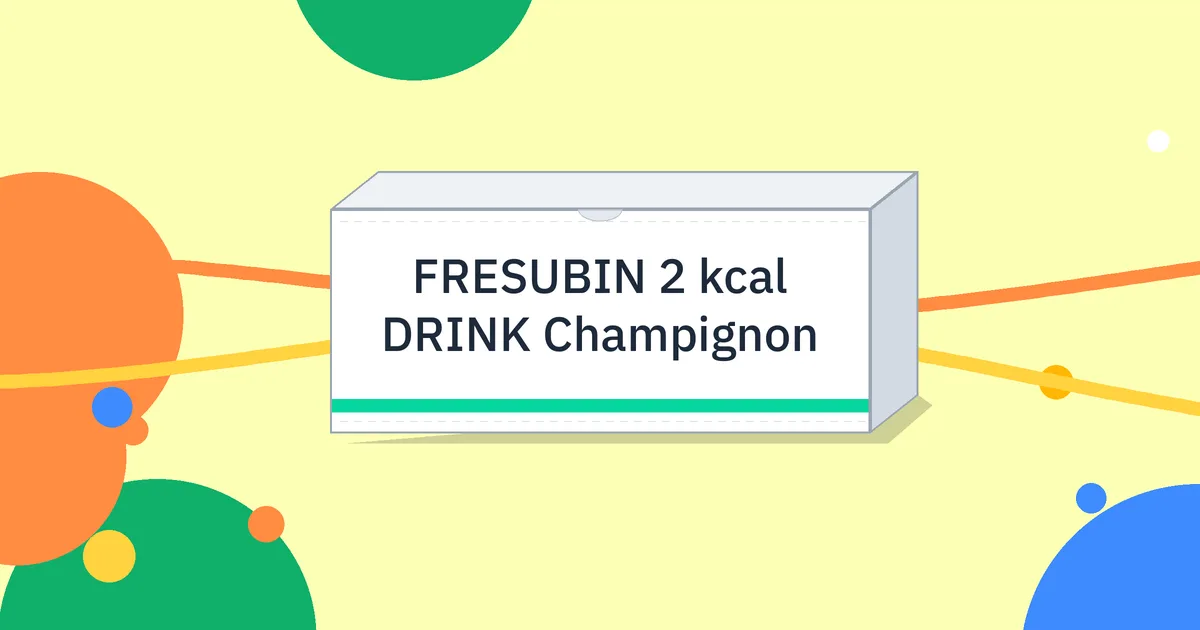 Symbolbild: Packung mit der Aufschrift FRESUBIN 2 kcal DRINK Champignon (PZN 14138995) – Verfügbarkeit und Bezug in Apotheken in Frankfurt am Main