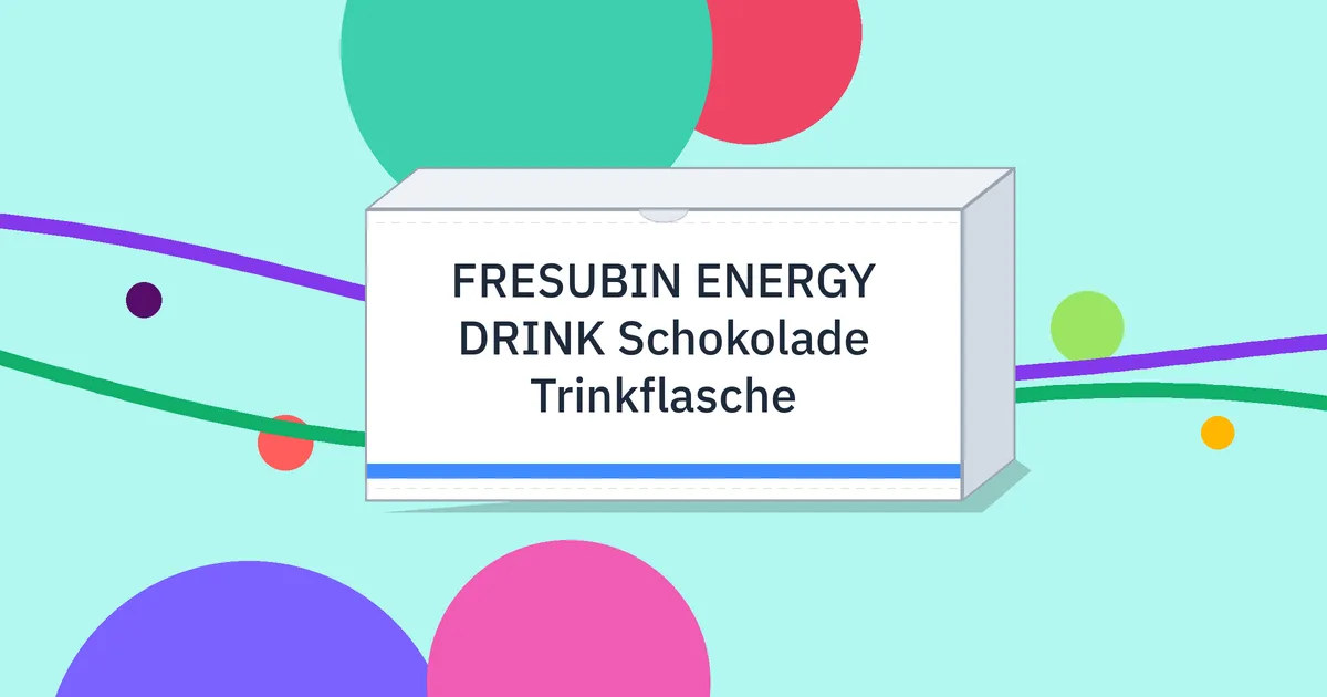 Symbolbild: Packung mit der Aufschrift FRESUBIN ENERGY DRINK Schokolade Trinkflasche (PZN 10134173) – Verfügbarkeit und Bezug in Apotheken in Frankfurt am Main