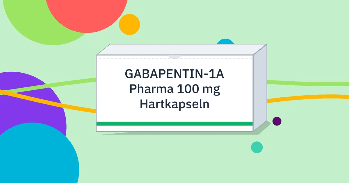 Symbolbild: Packung mit der Aufschrift GABAPENTIN-1A Pharma 100 mg Hartkapseln (PZN 04170644) – Verfügbarkeit und Bezug in Apotheken in Frankfurt am Main