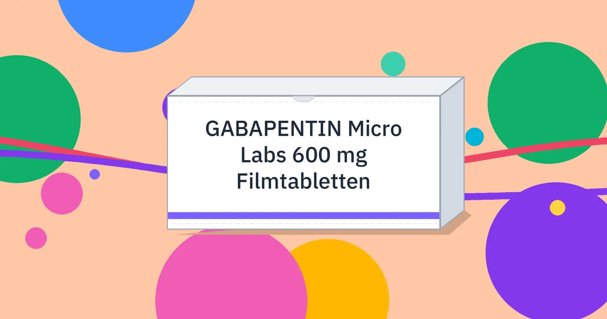 Symbolbild: Packung mit der Aufschrift GABAPENTIN Micro Labs 600 mg Filmtabletten (PZN 10517164) – Verfügbarkeit und Bezug in Apotheken in Frankfurt am Main