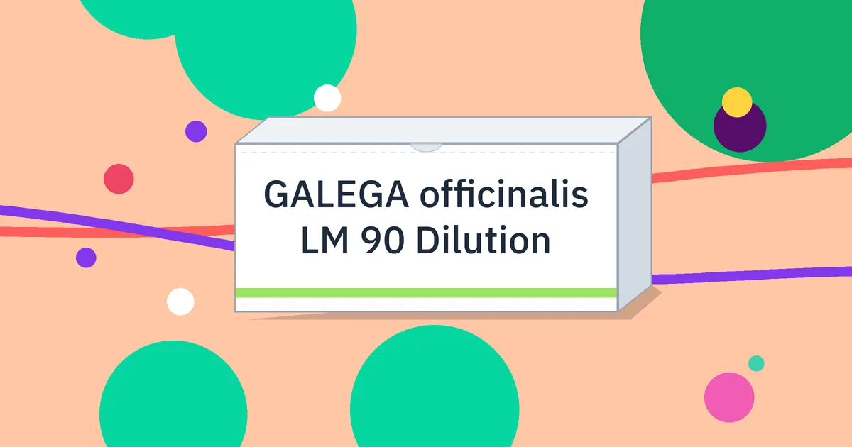 Symbolbild: Packung mit der Aufschrift GALEGA officinalis LM 90 Dilution (PZN 13496020) – Verfügbarkeit und Bezug in Apotheken in Frankfurt am Main