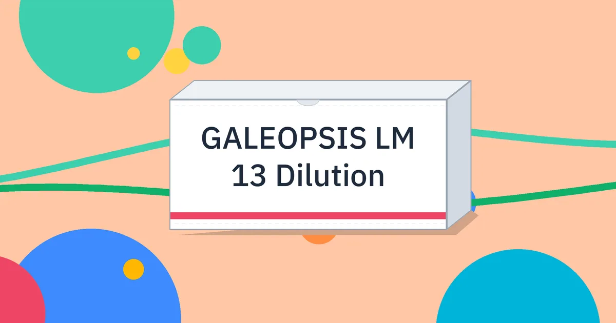 Symbolbild: Packung mit der Aufschrift GALEOPSIS LM 13 Dilution (PZN 13496215) – Verfügbarkeit und Bezug in Apotheken in Frankfurt am Main