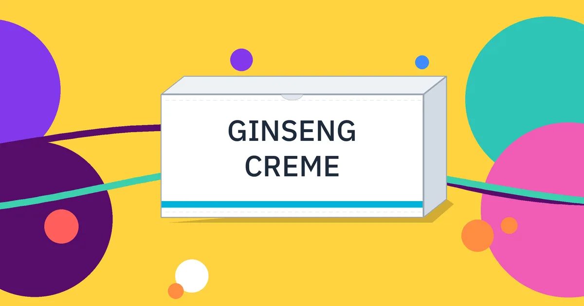 Symbolbild: Packung mit der Aufschrift GINSENG CREME (PZN 00744309) – Verfügbarkeit und Bezug in Apotheken in Frankfurt am Main