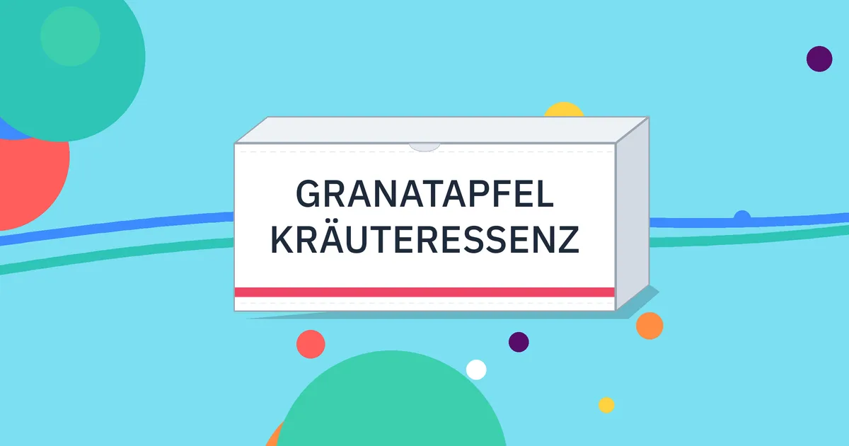 Symbolbild: Packung mit der Aufschrift GRANATAPFEL KRÄUTERESSENZ (PZN 16360858) – Verfügbarkeit und Bezug in Apotheken in Frankfurt am Main